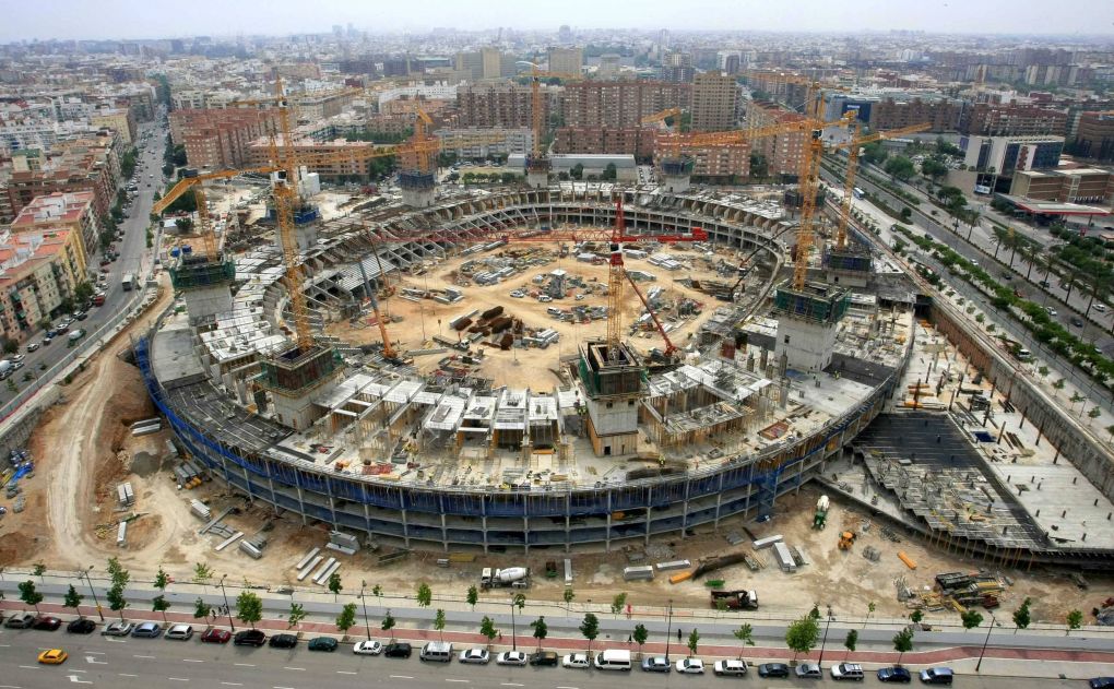 Valencia aim to build new stadium - 12 years after construction work ...