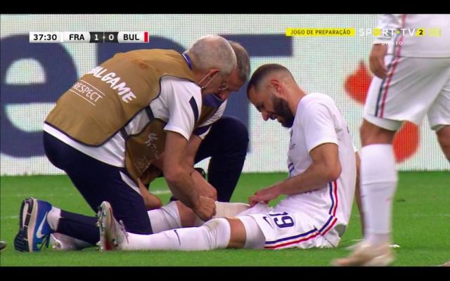 Karim Benzema suffers injury and leaves the field in tears playing for ...