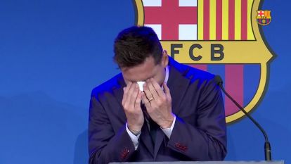 Watch: Tearful Lionel Messi given touching standing ovation by entire ...