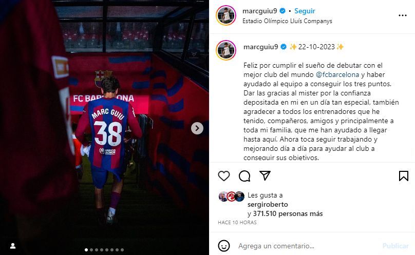 17-year-old Barcelona forward Marc Guiu sees social media blow up after ...