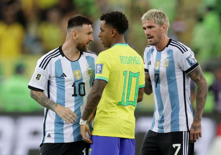 Rodrygo Goes' father takes shot at Lionel Messi following Brazil ...