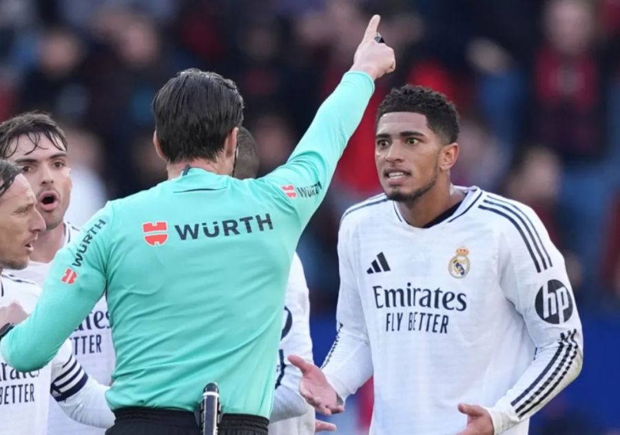 Jude Bellingham suspension confirmed after 'f*** off' red card