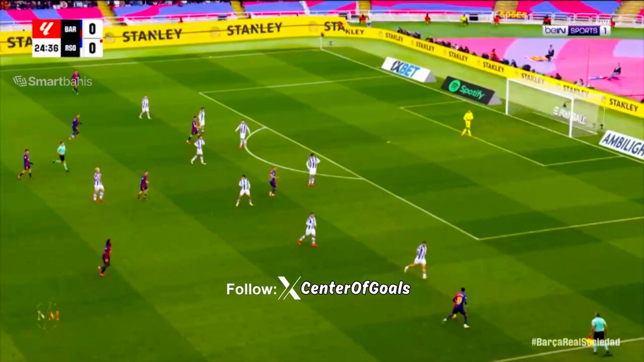 WATCH: Barcelona strike first blow against 10-man Real Sociedad ...