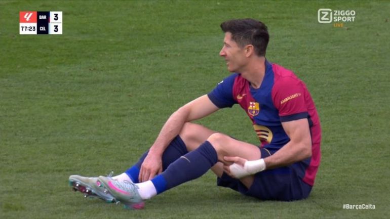 Barcelona confirm Robert Lewandowski hamstring injury