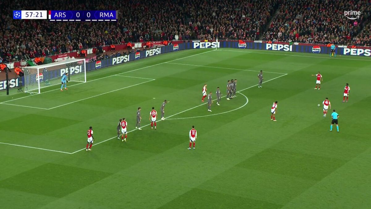 WATCH: Real Madrid fall behind as Declan Rice scores free-kick