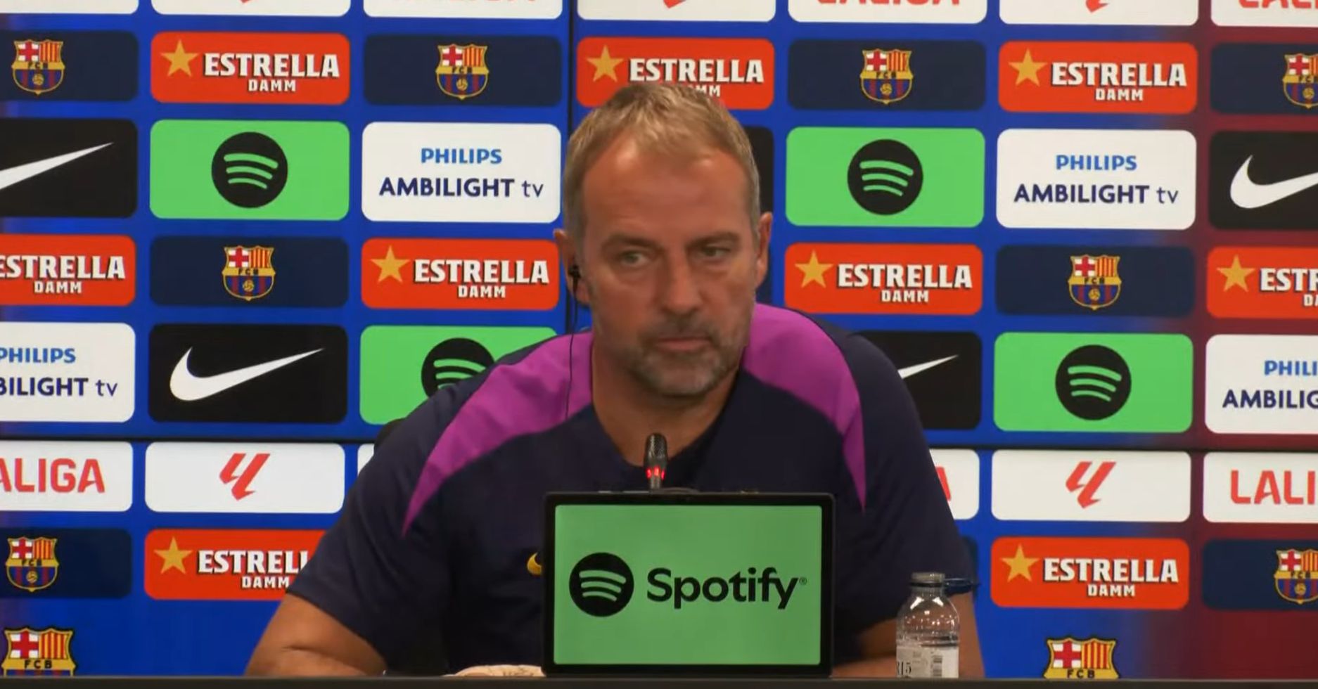Barcelona manager Hansi Flick - 'I'm not too happy about the registrations'