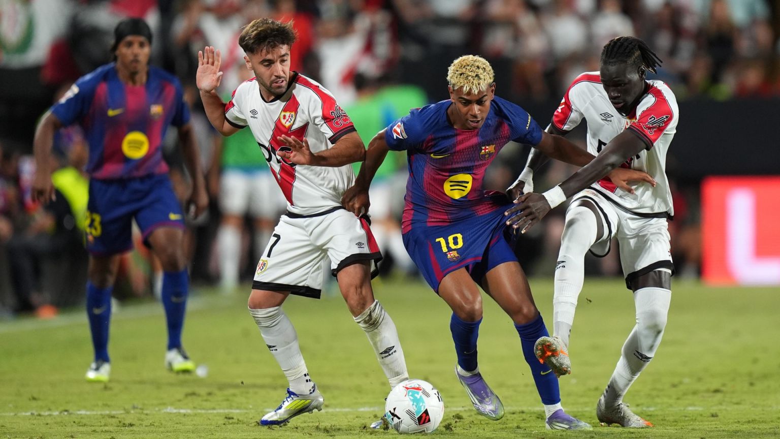 Rayo Vallecano rally to end Barcelona's perfect season start