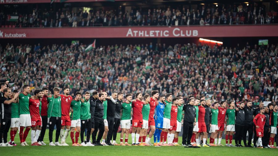 WATCH: Tributes paid as Palestine face Basque Country